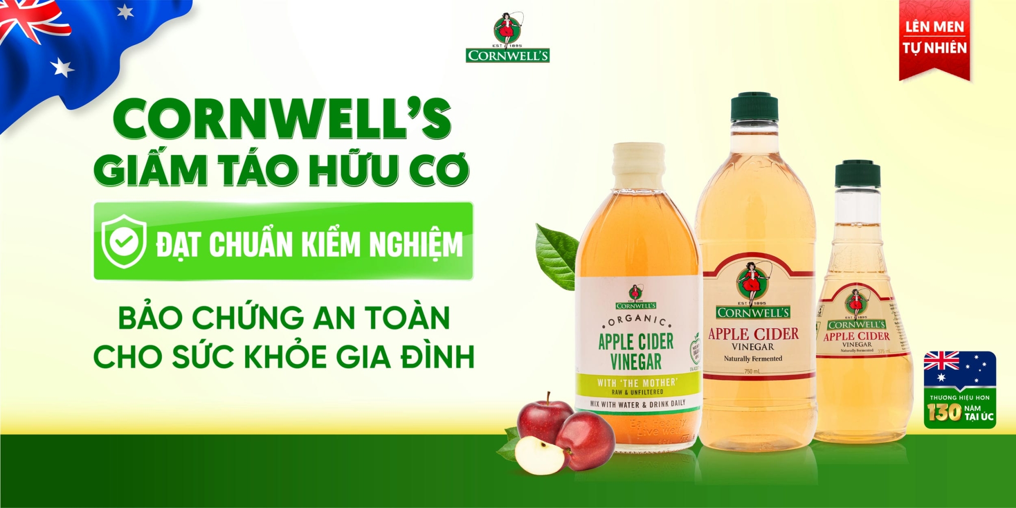 CÔNG TY TRẦN GIA CÔNG BỐ KẾT QUẢ KIỂM NGHIỆM GIẤM TÁO HỮU CƠ CORNWELL’S ...
